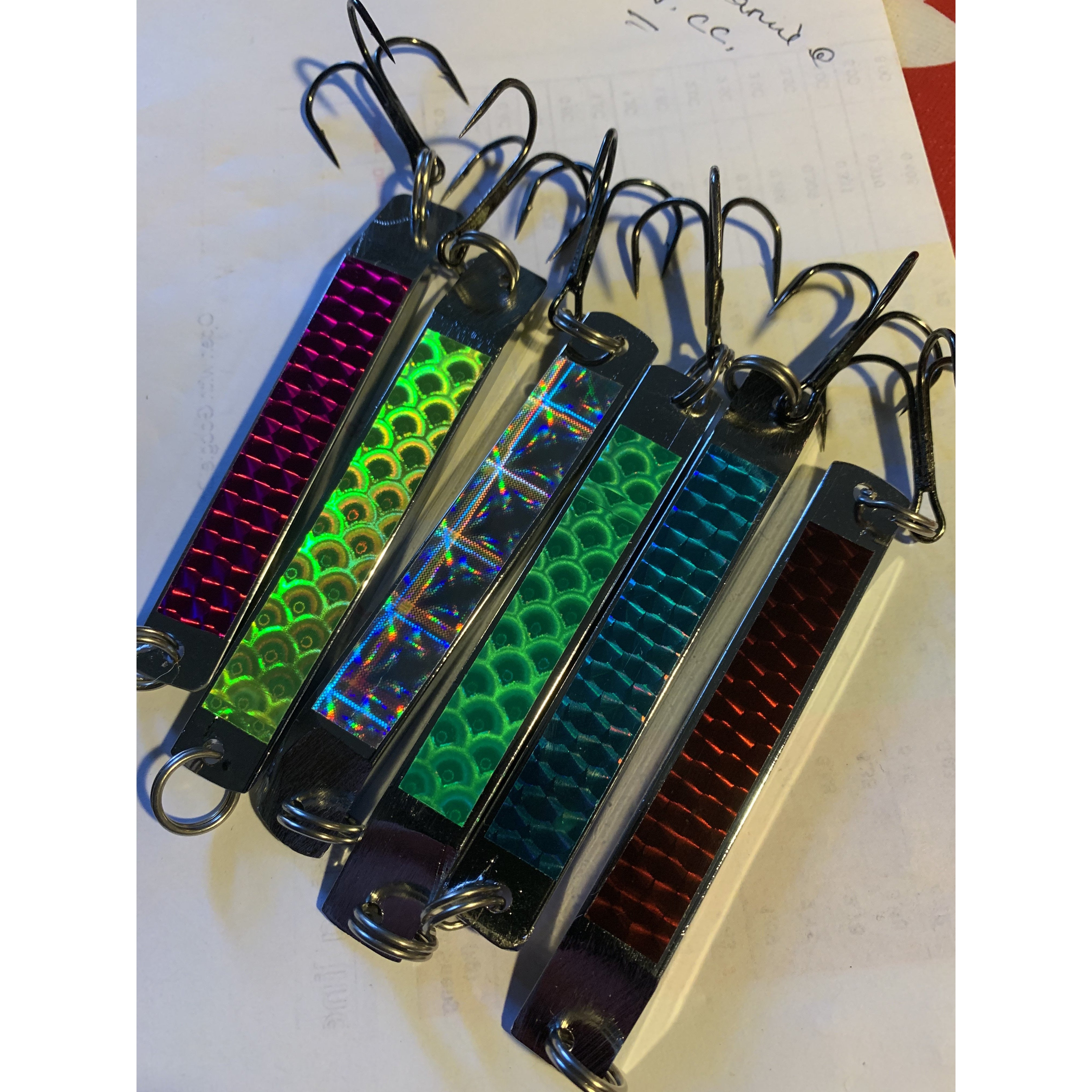 Fishing Metal lures 80mm 48g 5 pack Multi Coloured – Twist and Turn ...