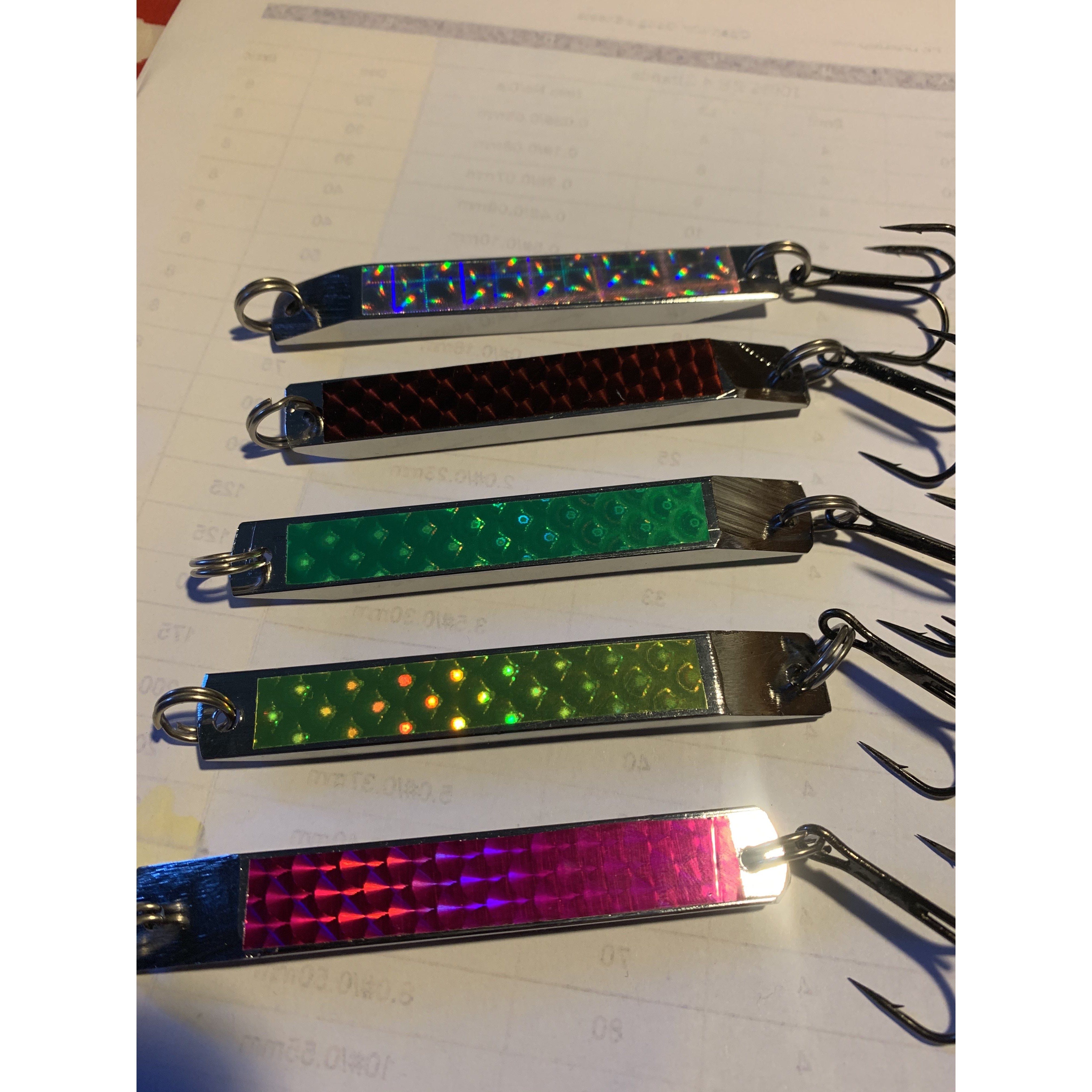 Fishing Metal lures 80mm 48g 5 pack Multi Coloured – Twist and Turn ...